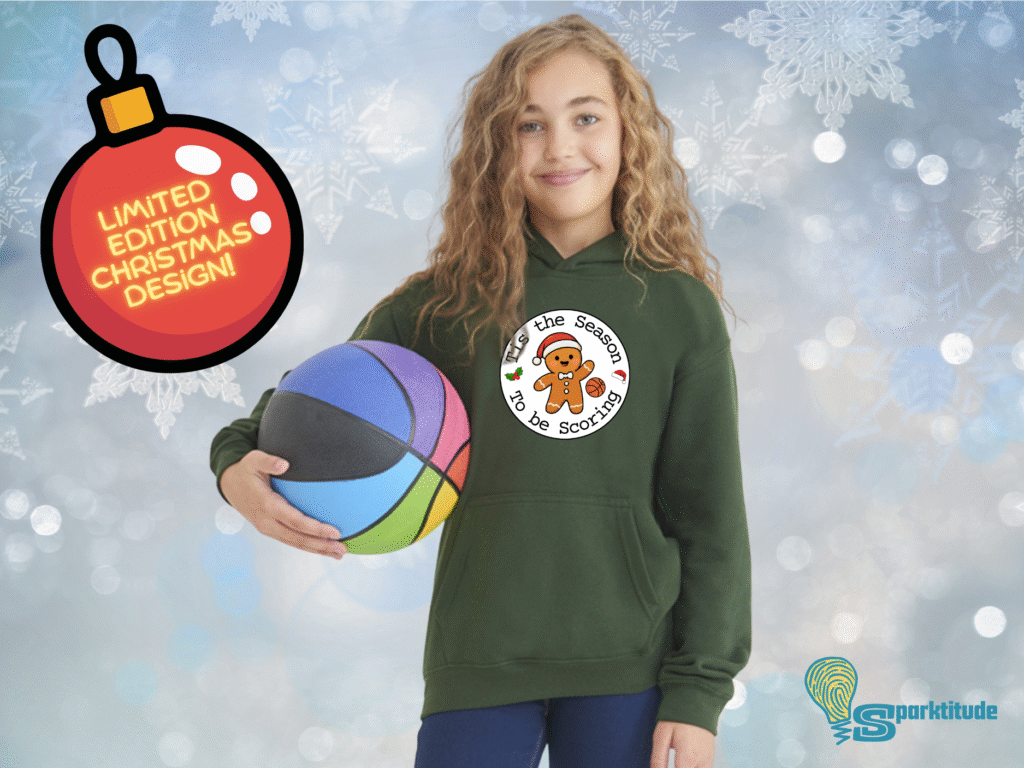 Gingerbread Man Basketball Christmas Hoodie – Children’s Sizes ...